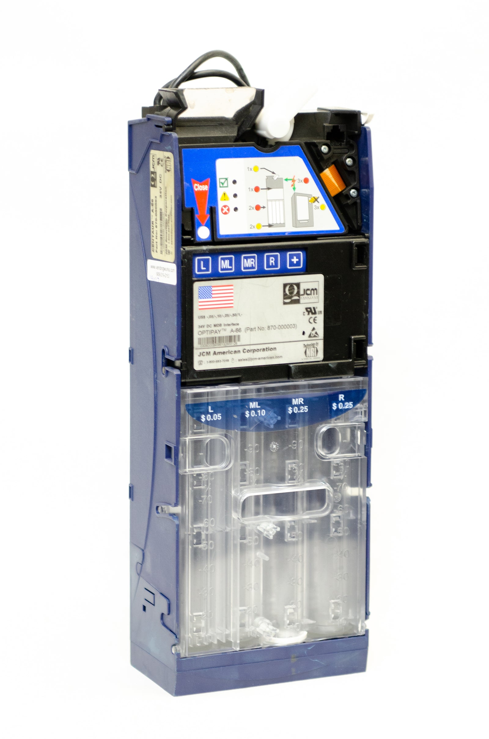 JCM A-66 Optipay Coin Changer Acceptor – Vending Works
